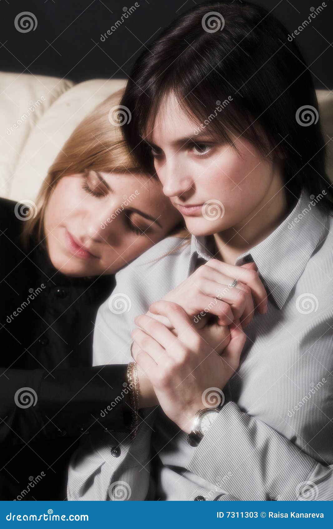 Tenderness stock image. Image of blond, adult, female - 7311303