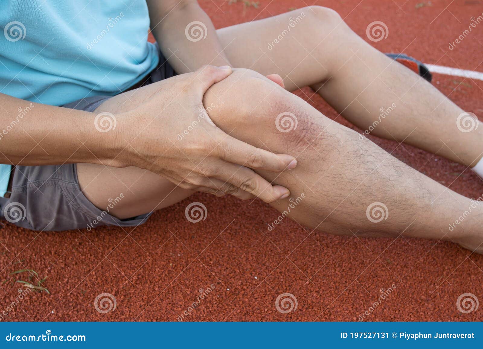 Tendon Knee Joint Problems on Man Leg from Exercise Stock Image - Image ...