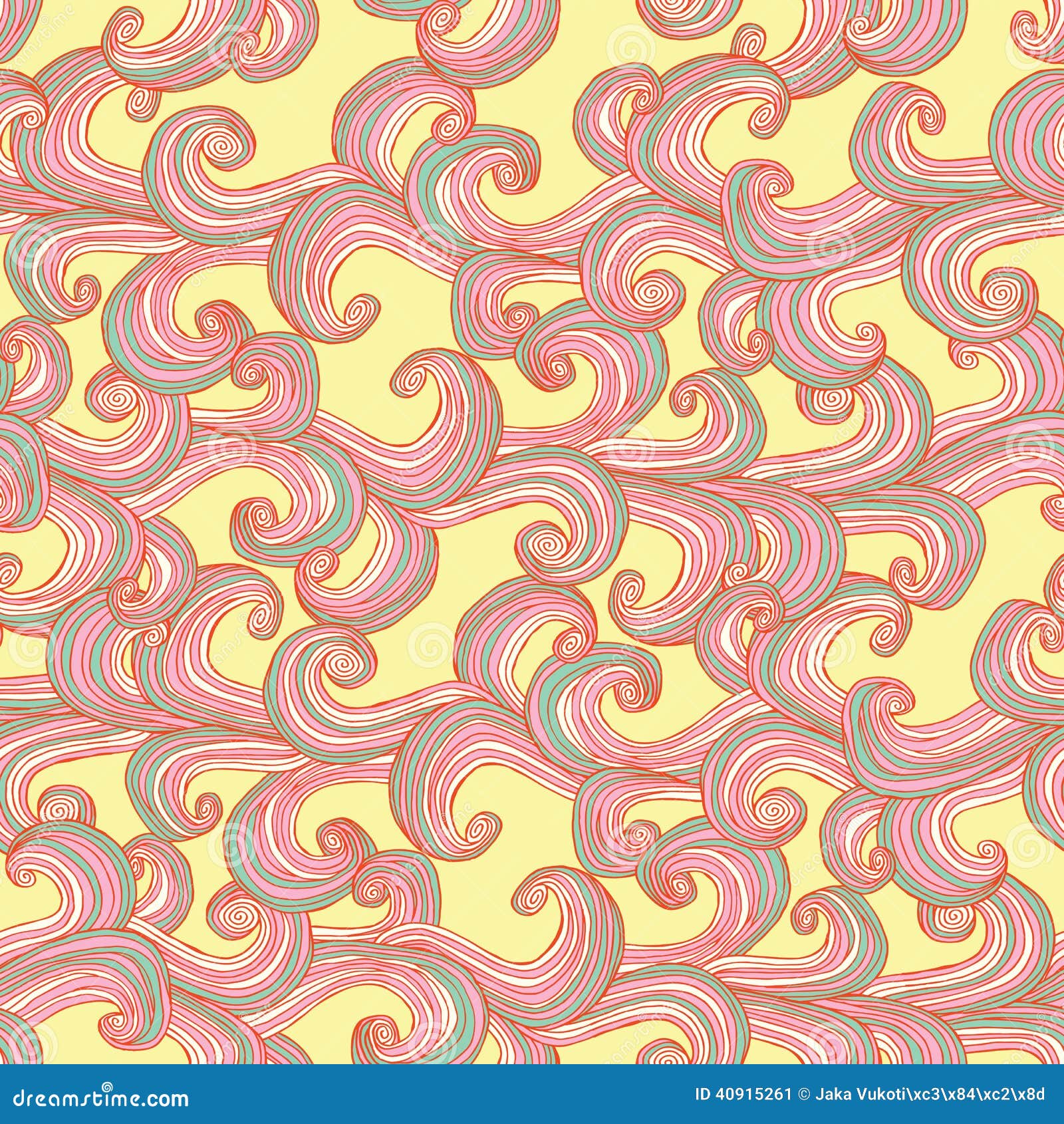 Tendril Plant Seamless Pattern Stock Vector - Illustration of ...