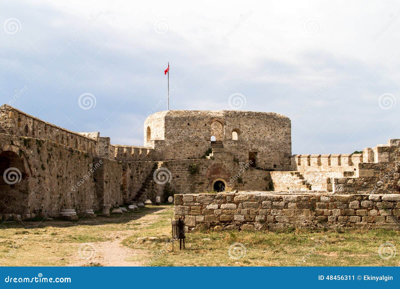 Tenedos Castle stock image. Image of rock, tenedos, historic - 48456311