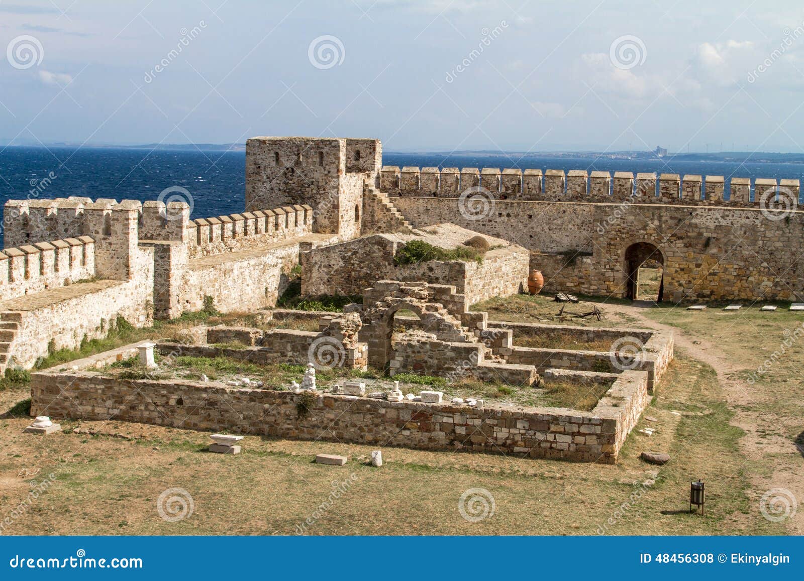 Tenedos Castle stock photo. Image of asia, summer, landscape - 48456308