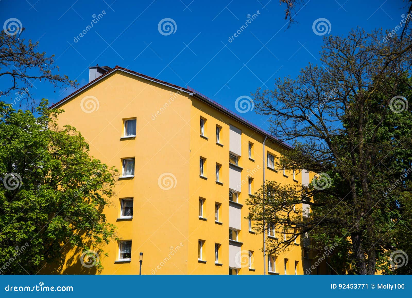 Tenement house in Germany stock image. Image of management - 92453771