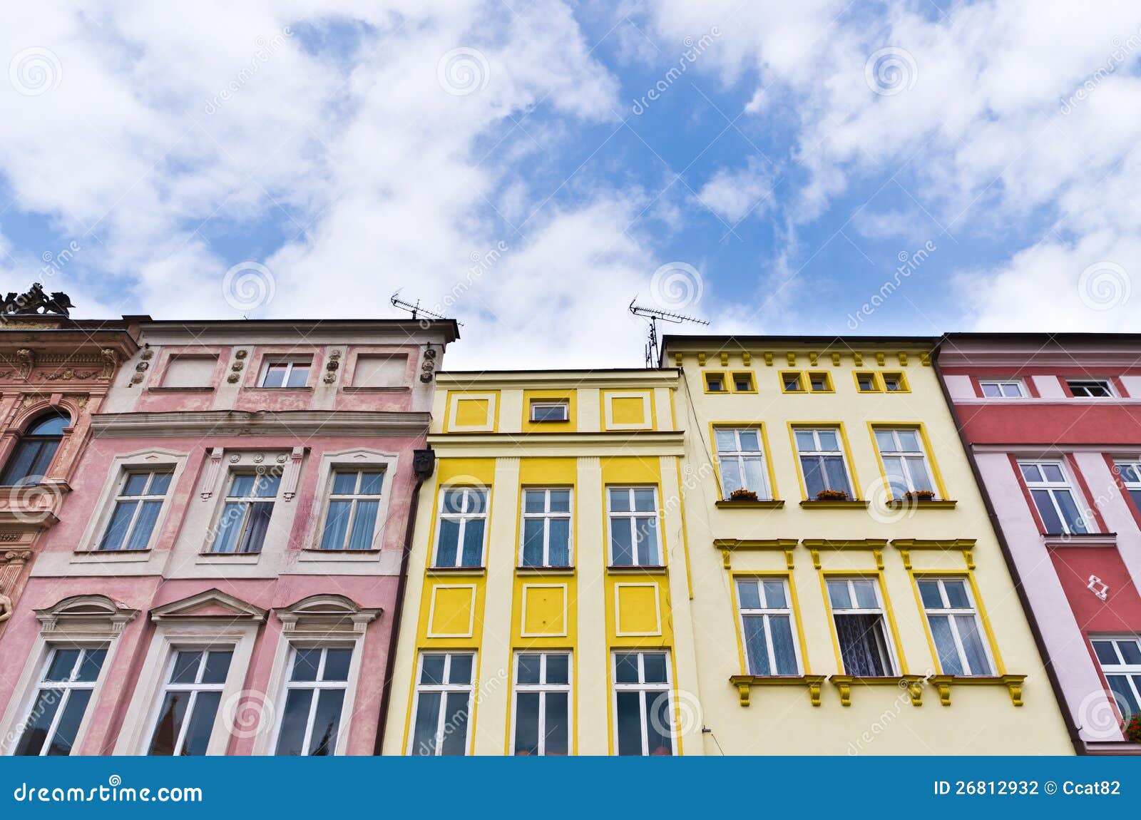 Tenement houses stock photo. Image of architecture, center - 26812932