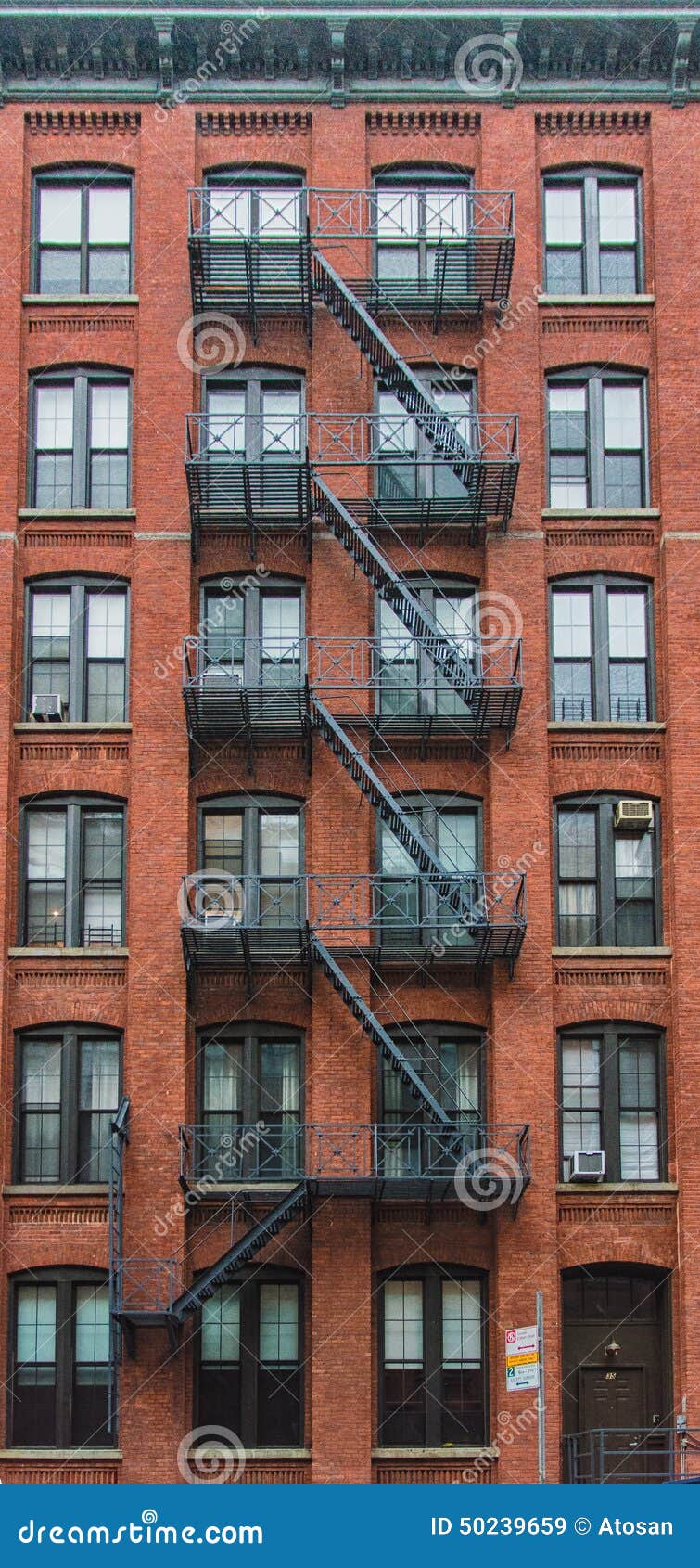 Tenement in Manhattan, New York Stock Image - Image of state, italy ...