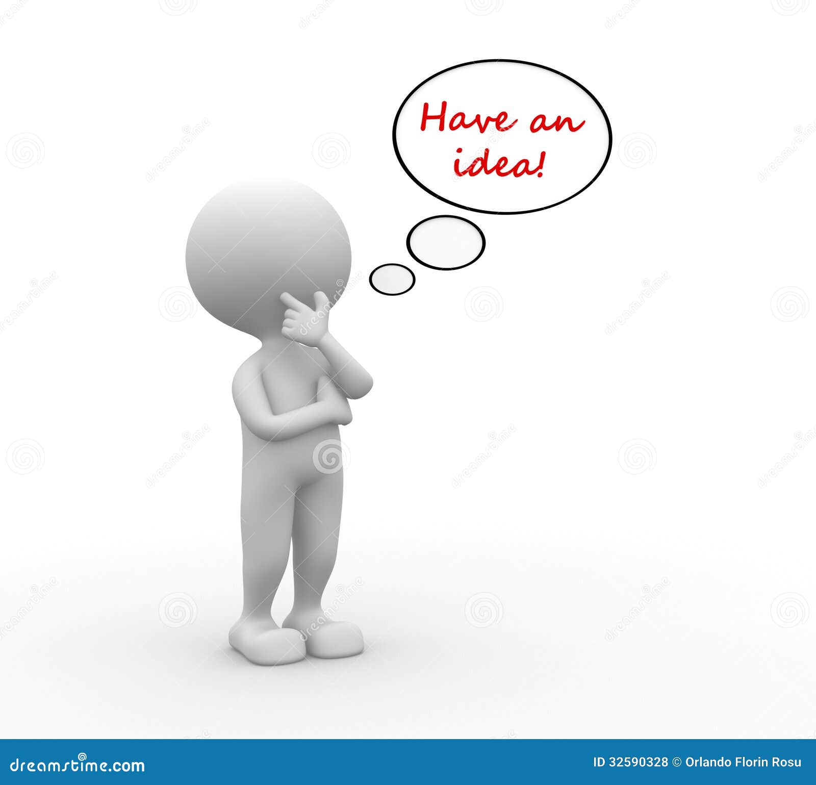 ¡Tenga una idea! stock de ilustración. Ilustración de persona - 32590328