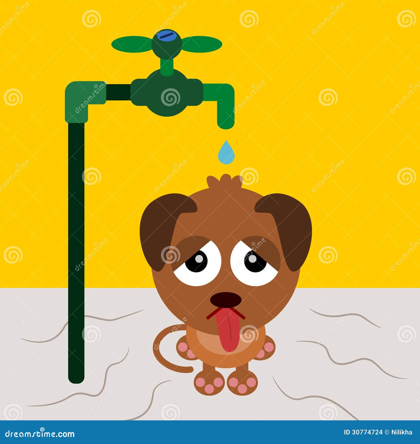 Tengo sed stock de ilustración. Ilustración de perro - 30774724