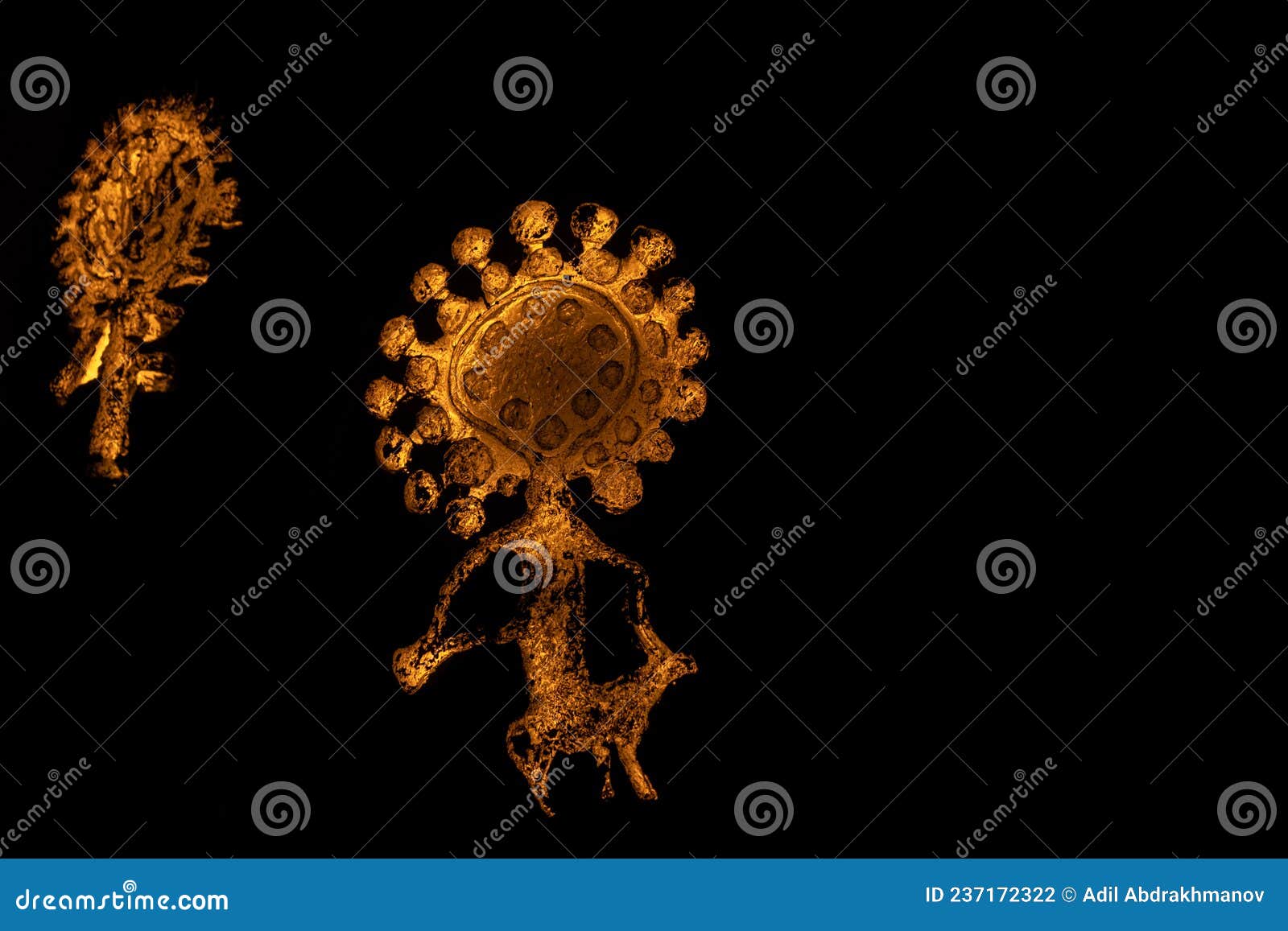 Tengri Goddess or Sun God on Black Background Editorial Photography ...