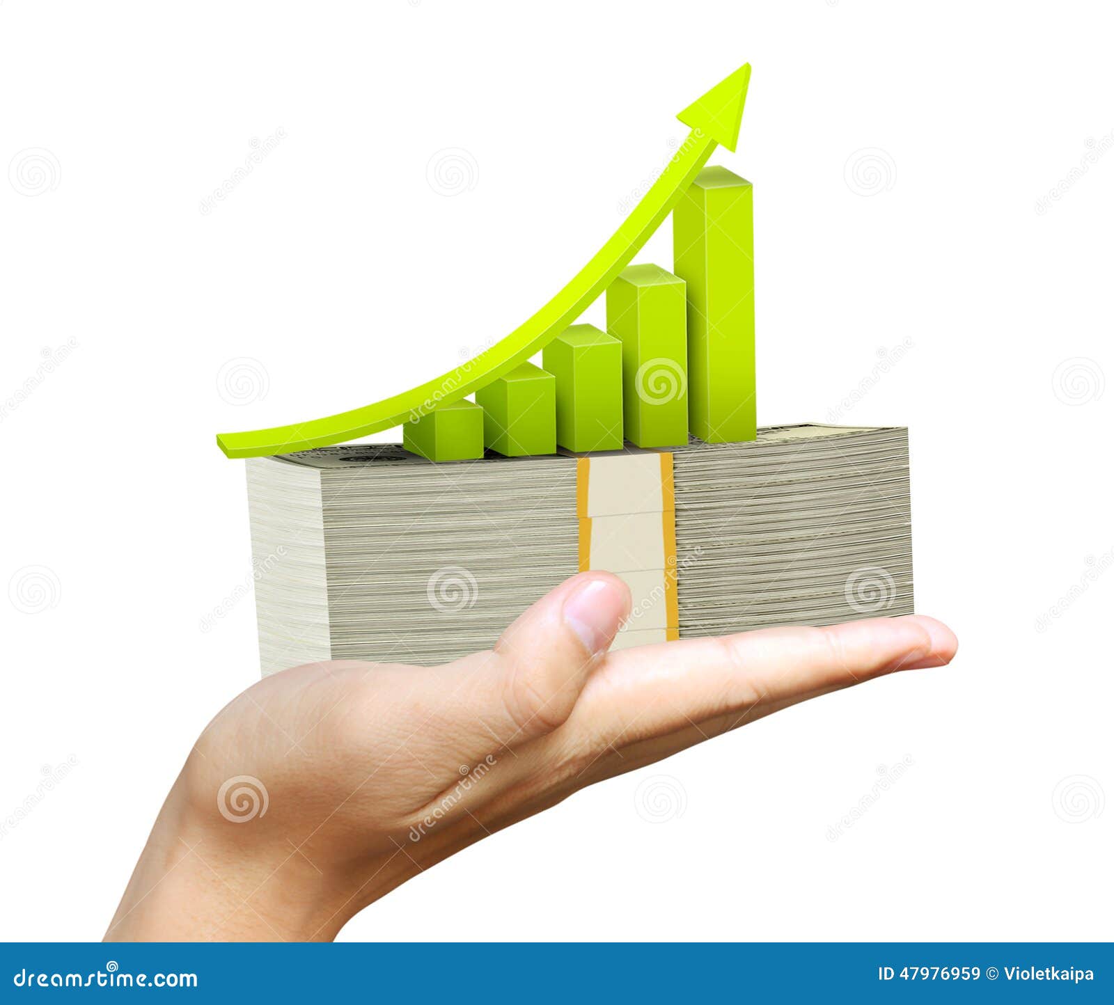 Tenir Le Graphique Et L'argent Illustration Stock - Illustration du ...