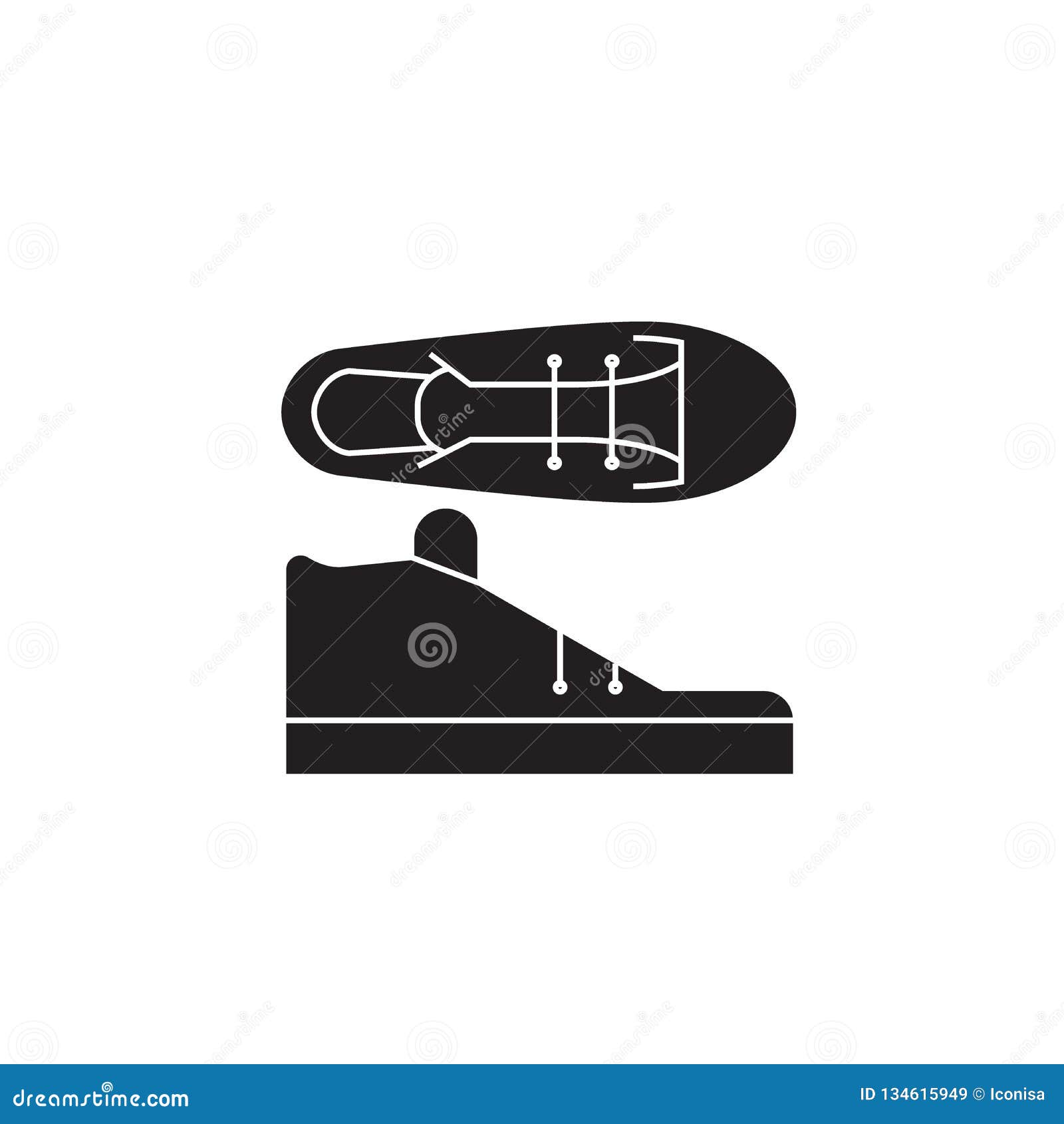 Tenis Shoes Black Vector Concept Icon Tenis Shoes Flat Illustration
