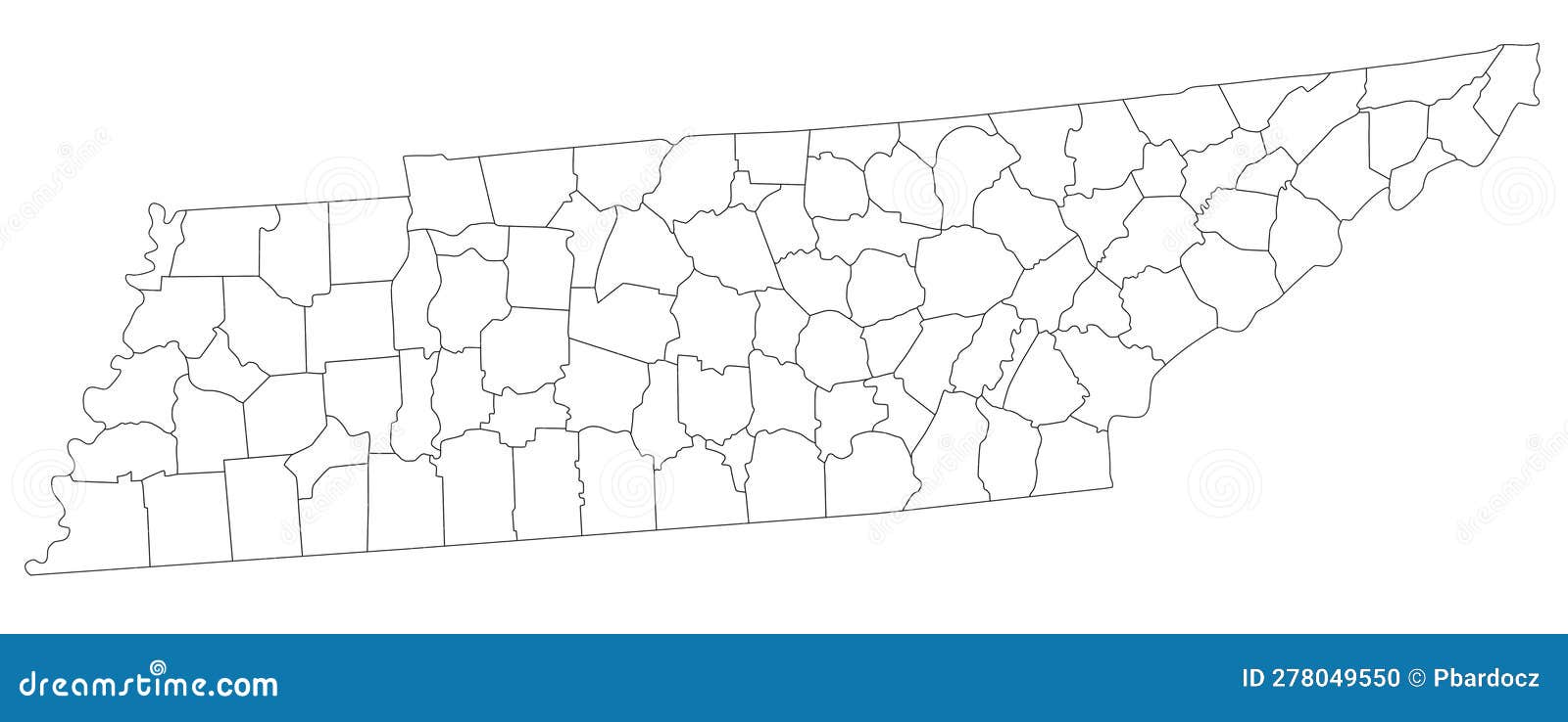 Detailed Tennessee Physical Map With Labeling. Vector Illustration ...