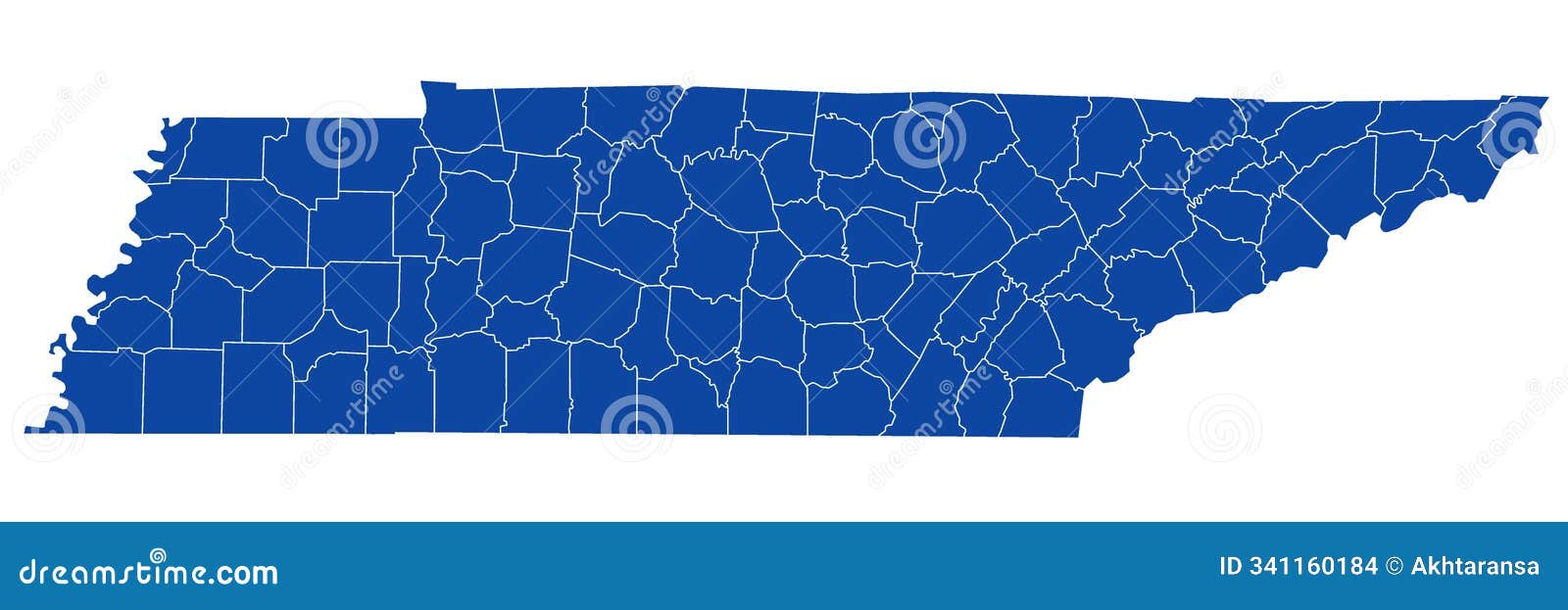 The Tennessee Administrative And Political Map. Royalty-Free Stock ...