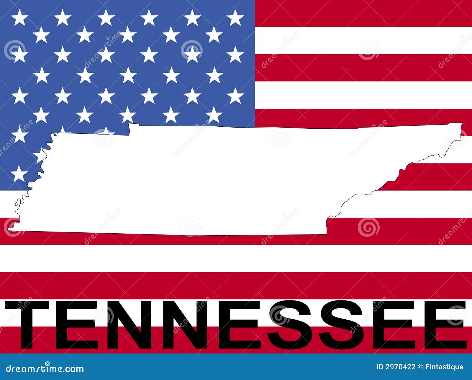 Tennessee on flag stock illustration. Illustration of frame - 2970422