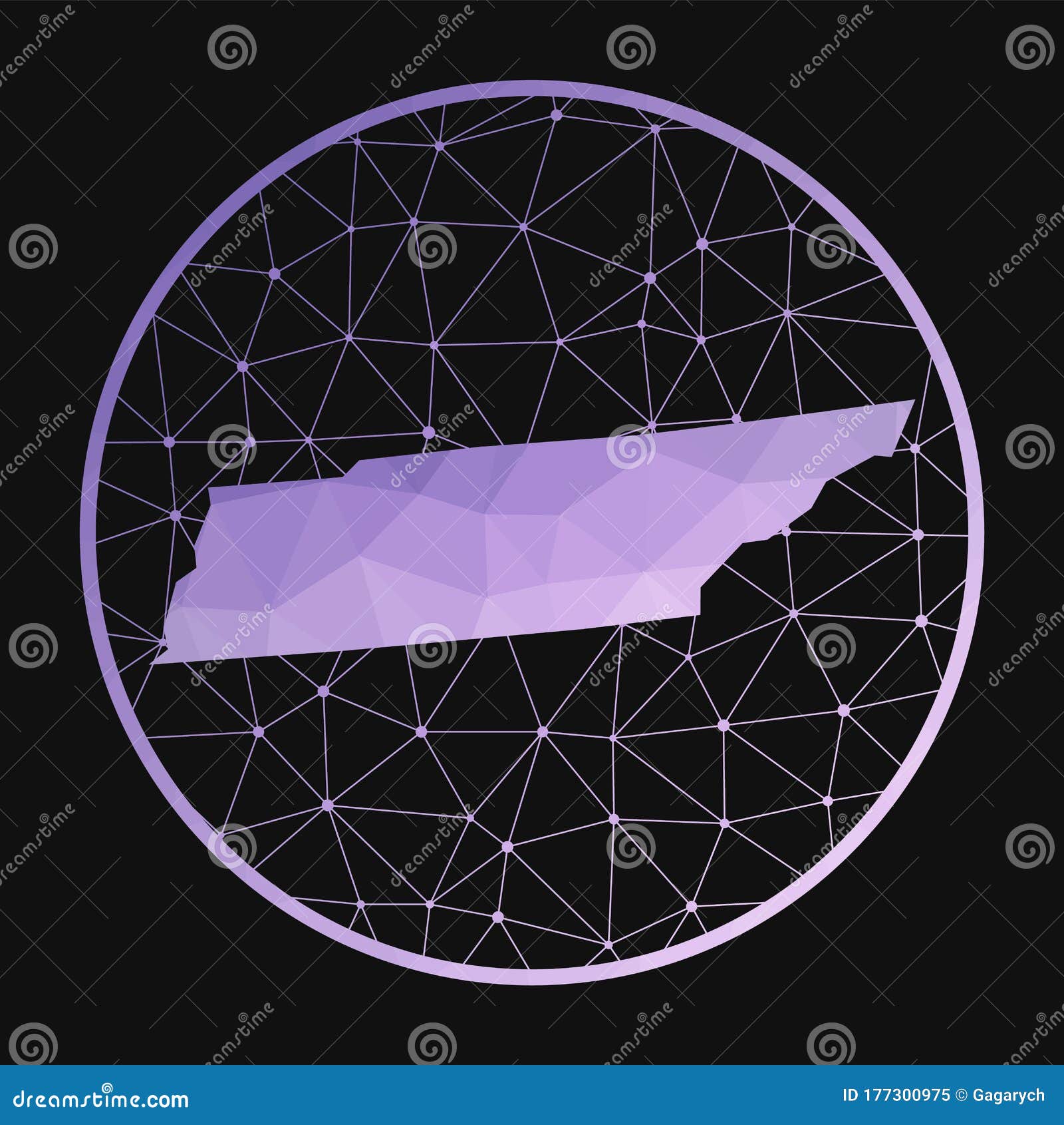 Tennessee icon. stock vector. Illustration of diamond - 177300975