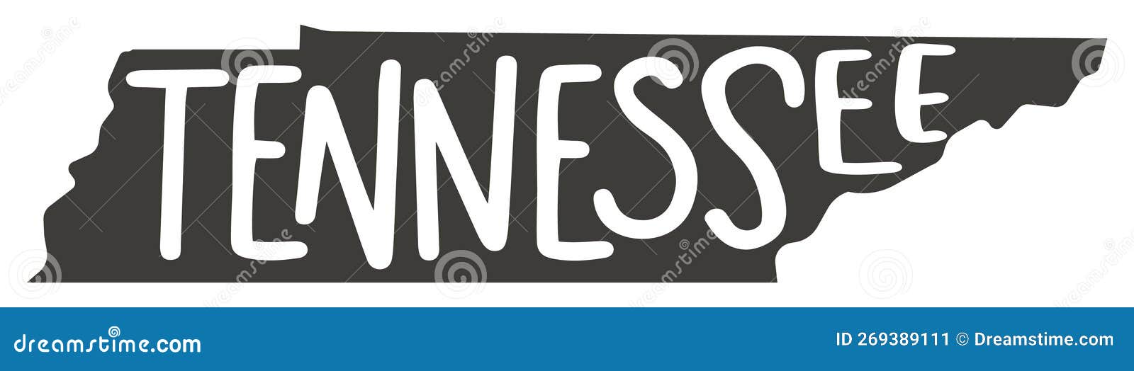 Tennessee Map with Text Script. Stock Vector - Illustration of label ...