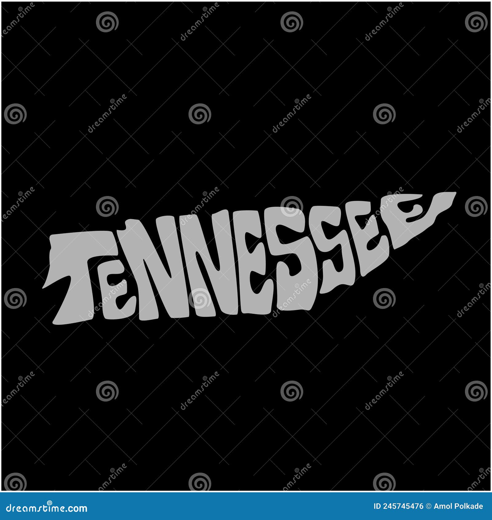 Typography Of The USA Tennessee States Handwritten Illustration On ...