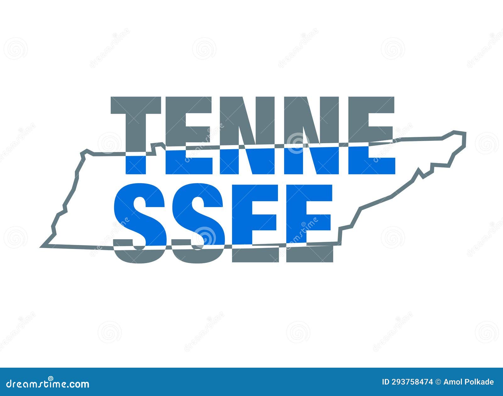 Typography Of The USA Tennessee States Handwritten Illustration On ...