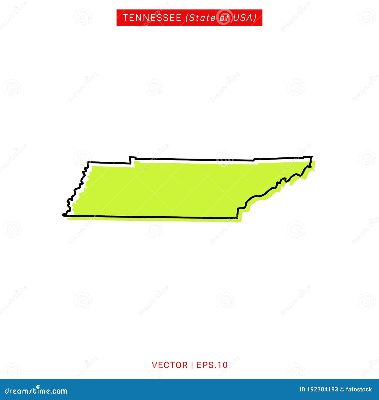 Tennessee Map Vector Design Template. Stock Vector - Illustration of ...