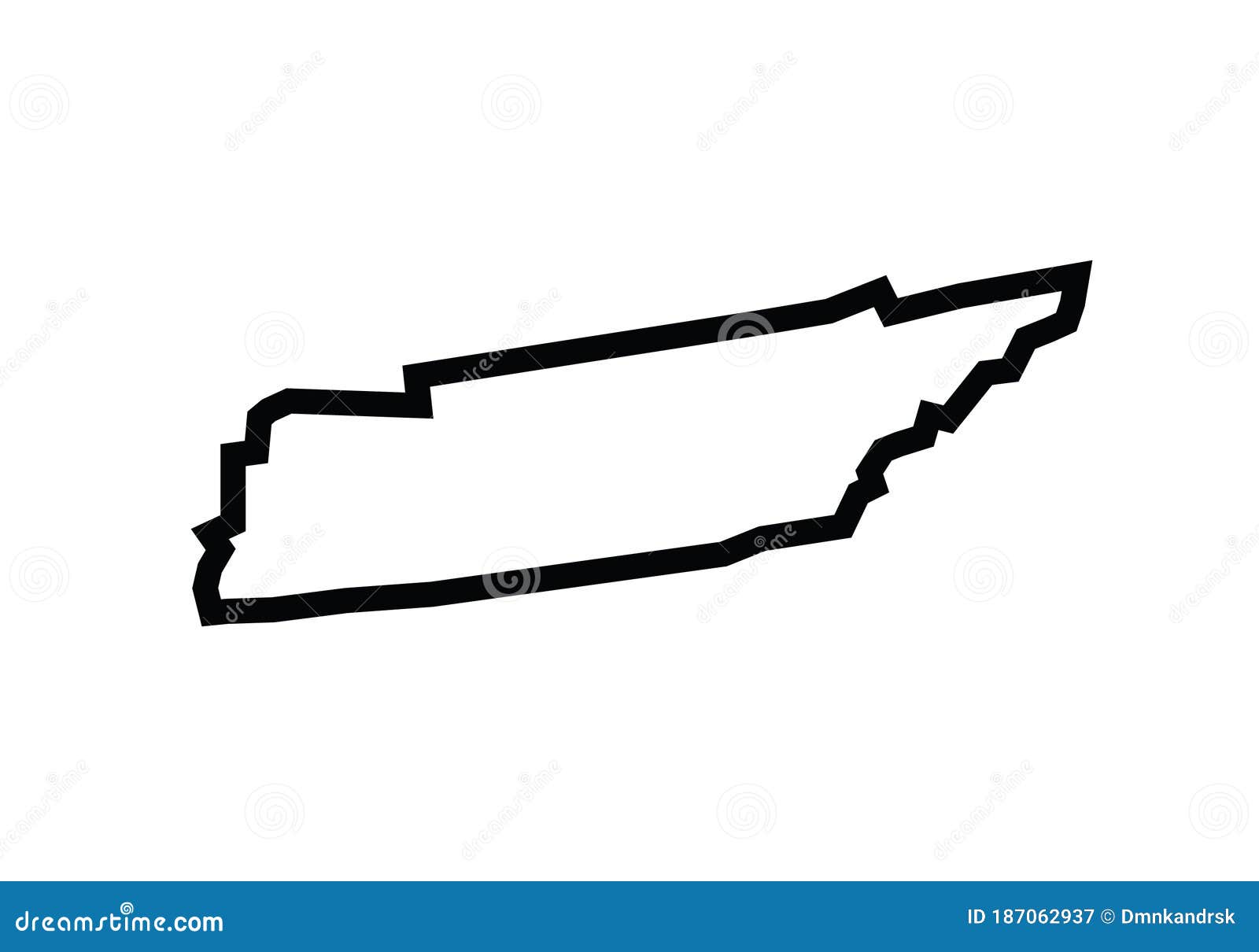 Tennessee Outline Map Royalty-Free Stock Photography | CartoonDealer ...