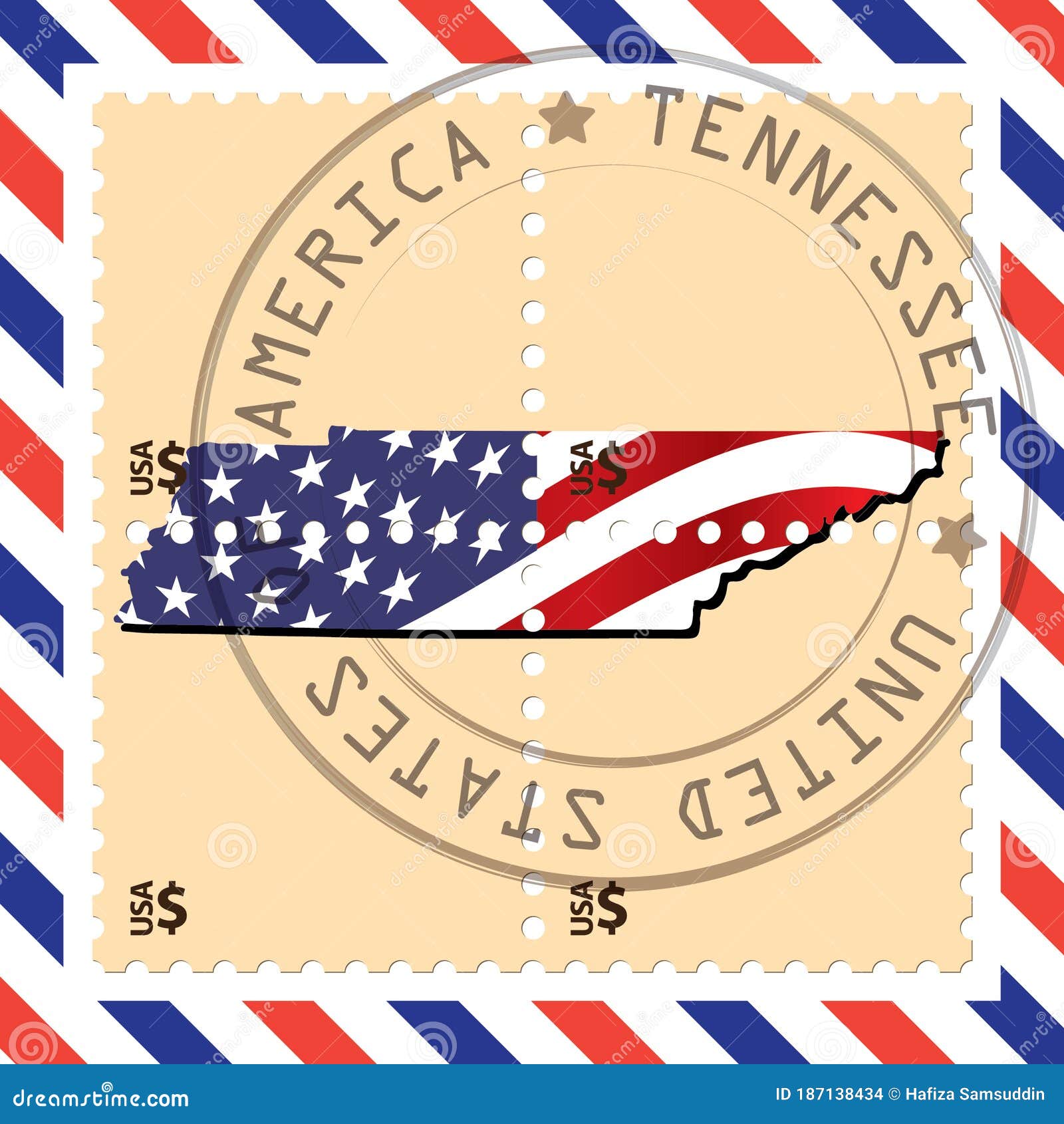 Tennessee Stamp. Vector Illustration Decorative Design Stock Vector ...