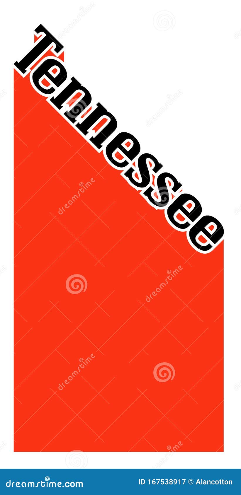 Tennessee State Angled Shadow Text Stock Vector - Illustration of ...