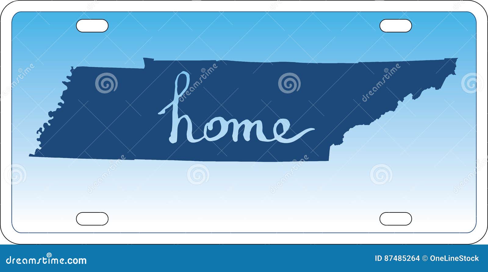 Tennessee State License Plate Vector Stock Vector - Illustration of ...