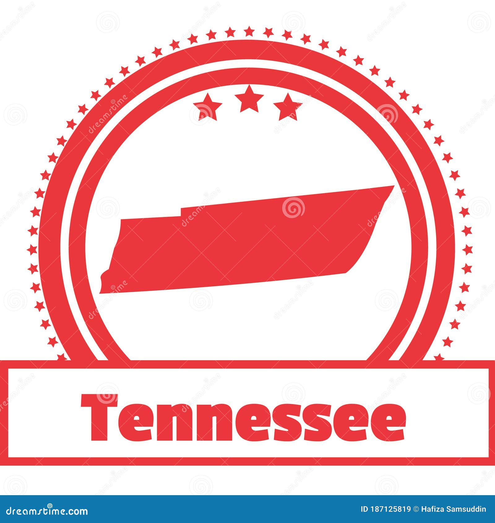 Tennessee State Map Label. Vector Illustration Decorative Design Stock ...
