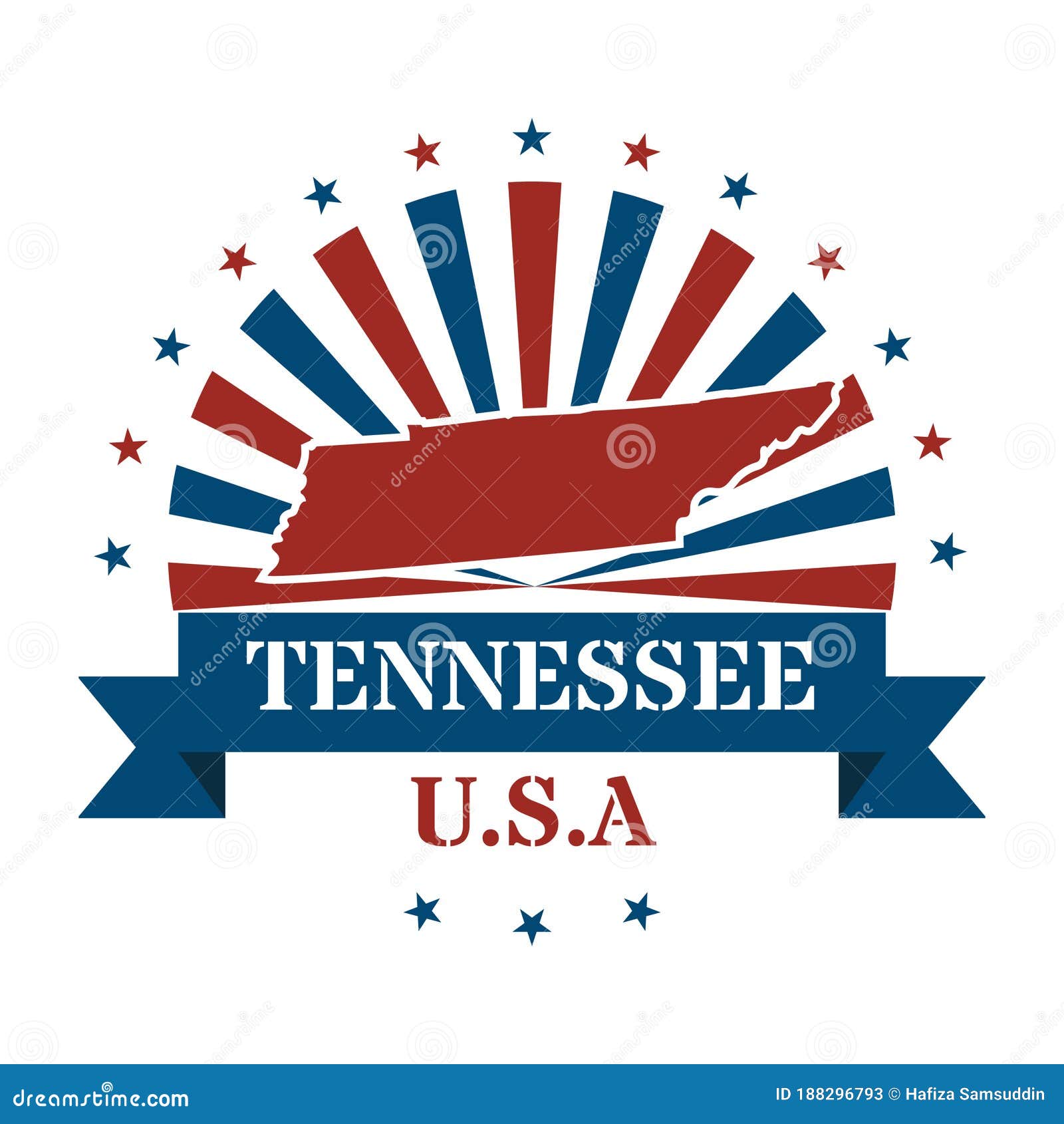 Tennessee State Map Label. Vector Illustration Decorative Design Stock ...
