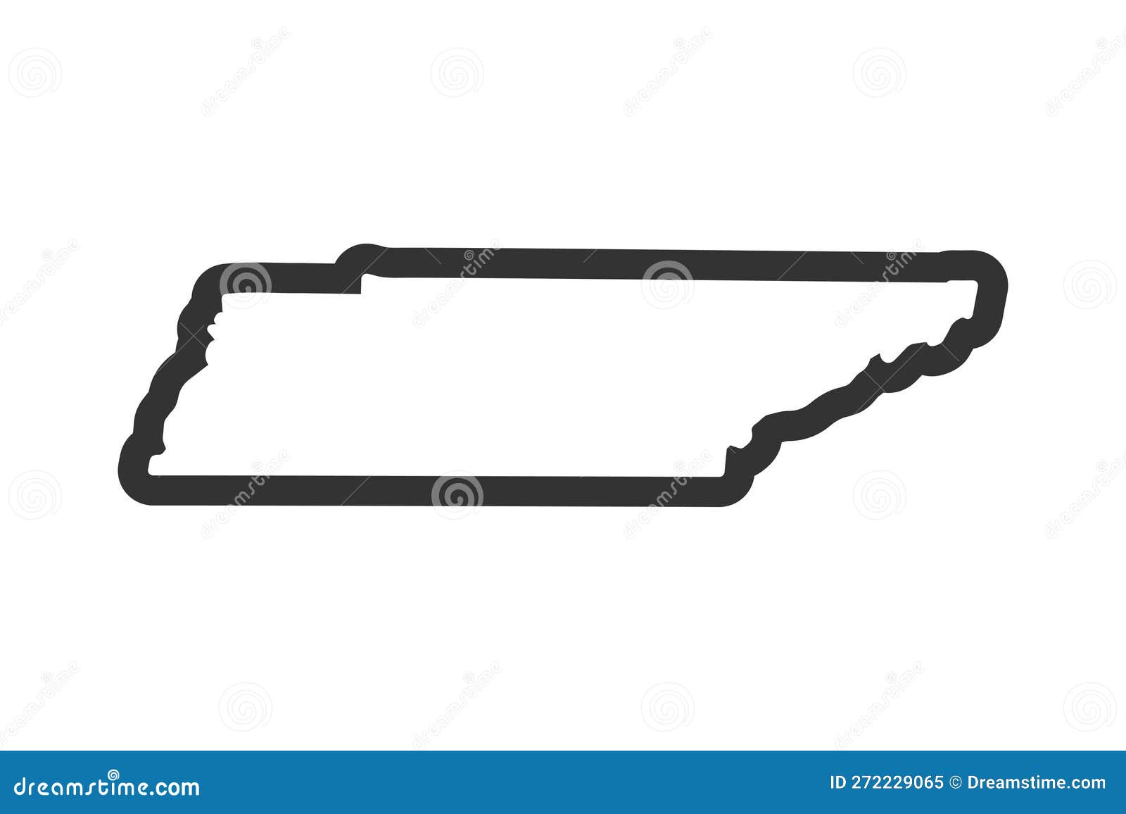 Tennessee Outline Map Royalty-Free Stock Photography | CartoonDealer ...