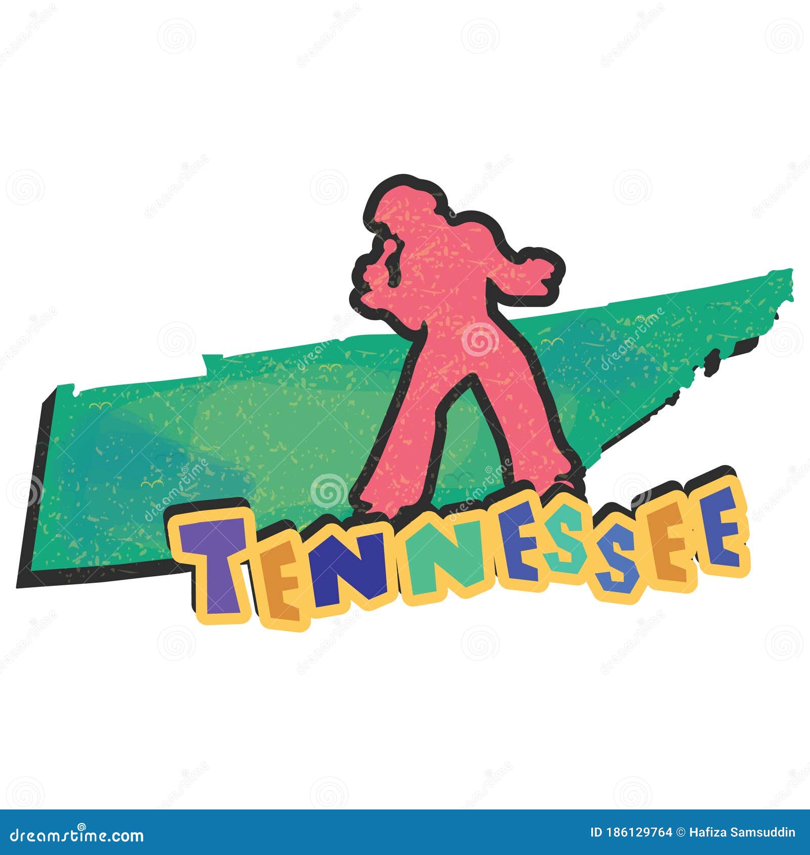 Tennessee State Map. Vector Illustration Decorative Design Stock ...