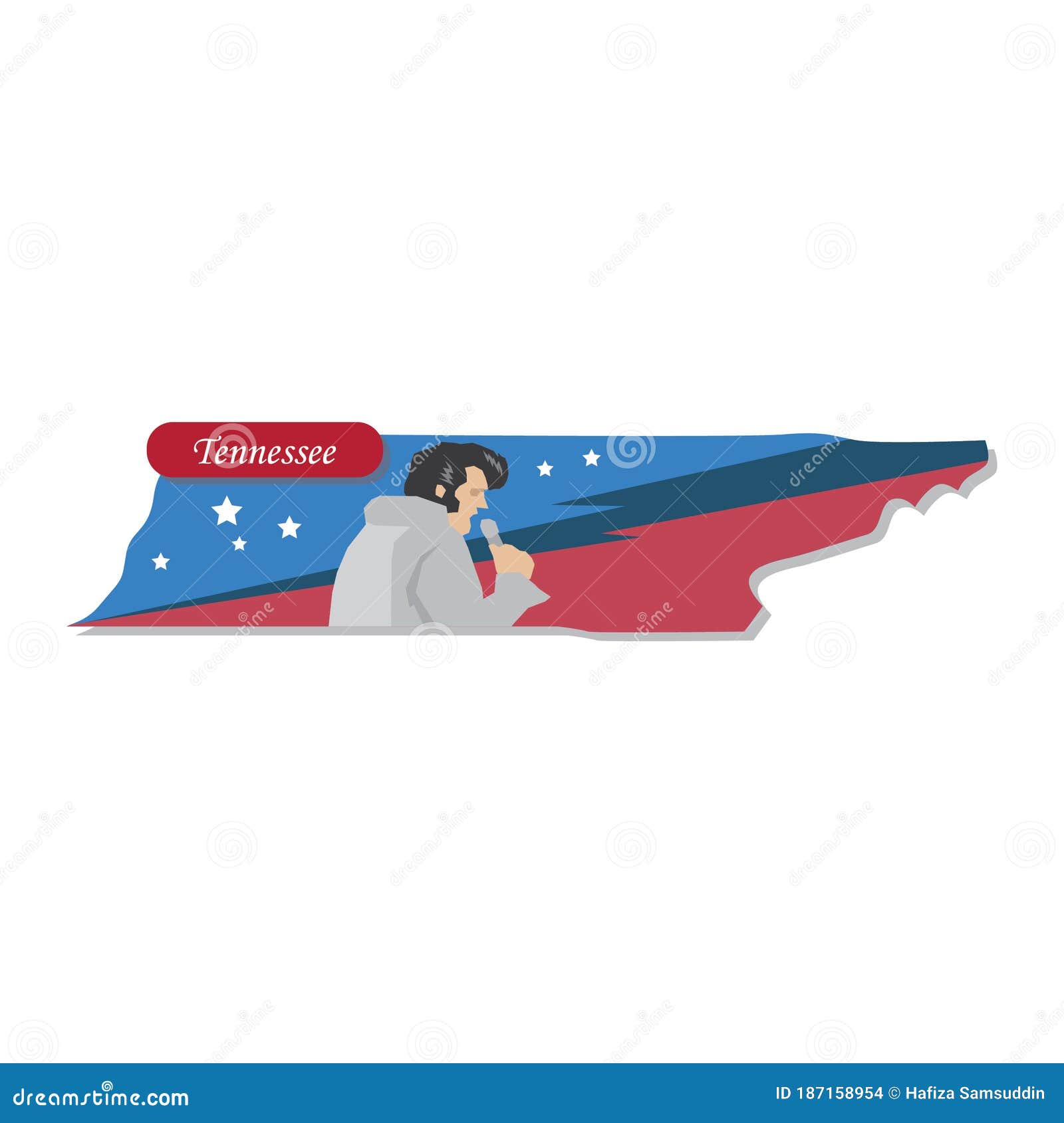 Tennessee State Map. Vector Illustration Decorative Design Stock Vector ...