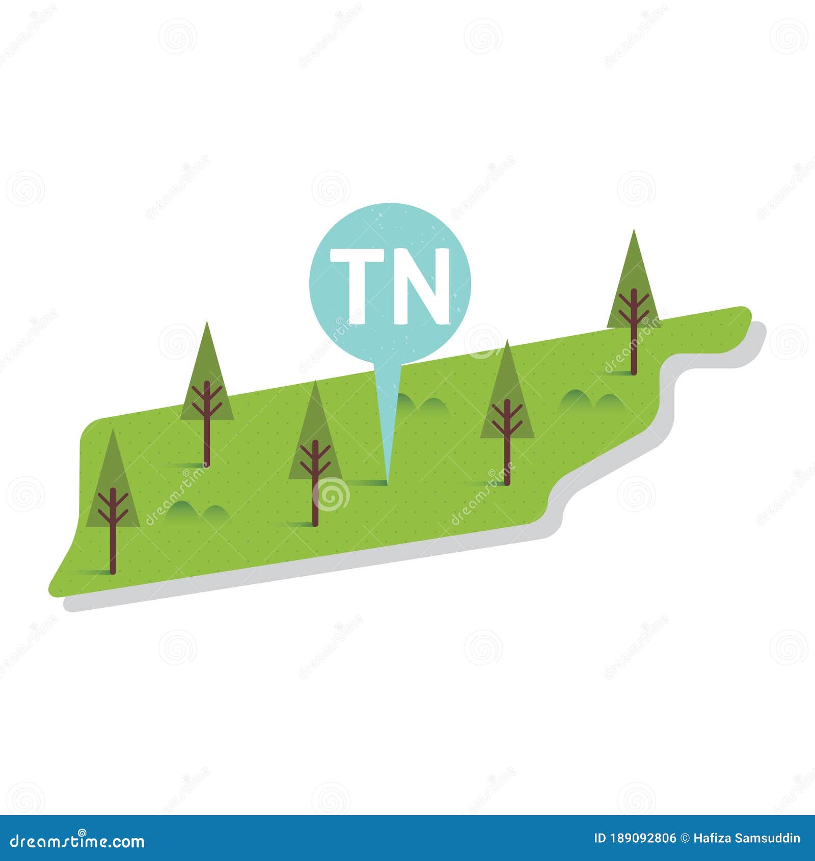 Tennessee State Map. Vector Illustration Decorative Design Stock Vector ...
