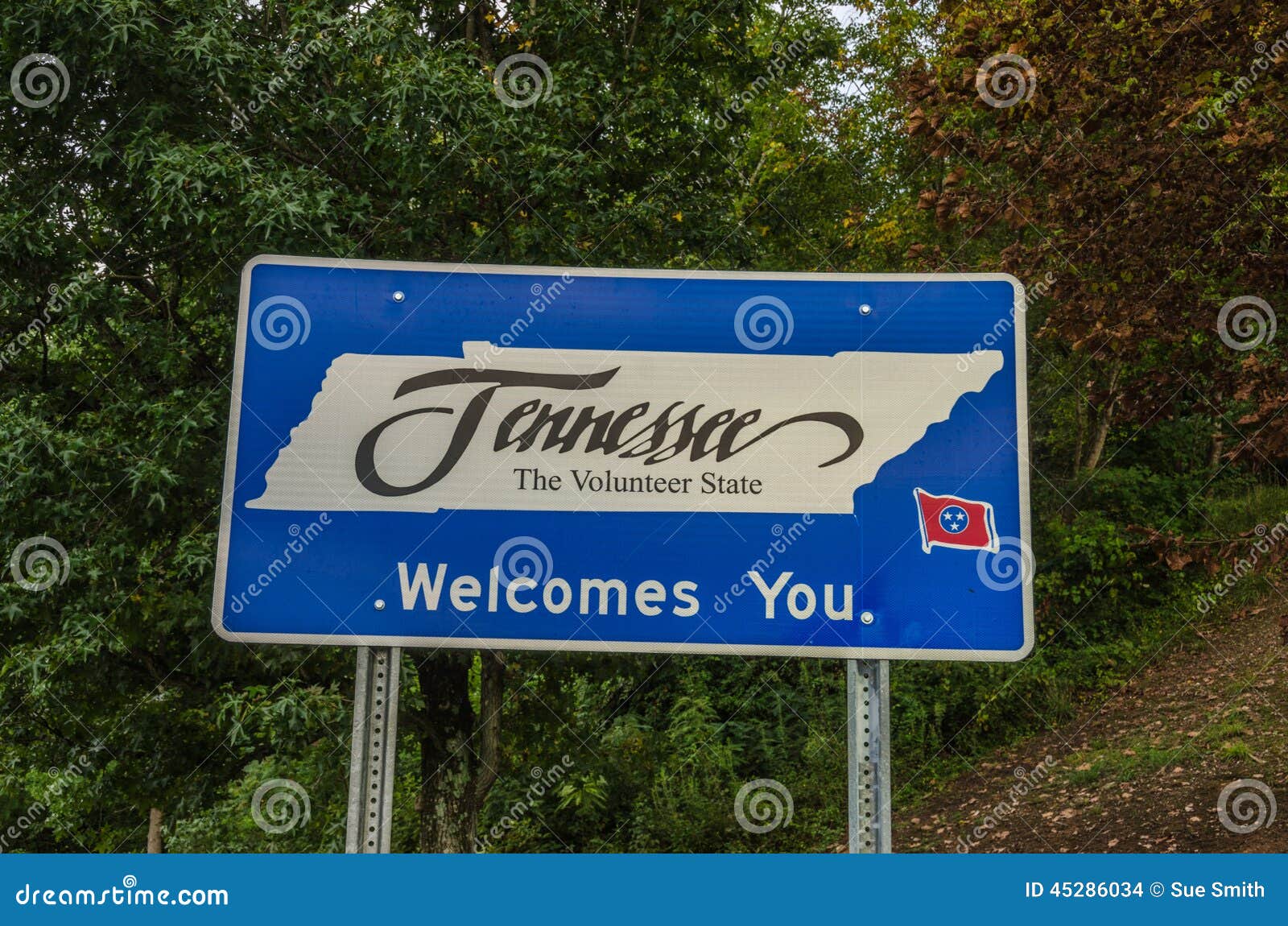 Tennessee Welcome Sign stock photo. Image of blue, border - 45286034