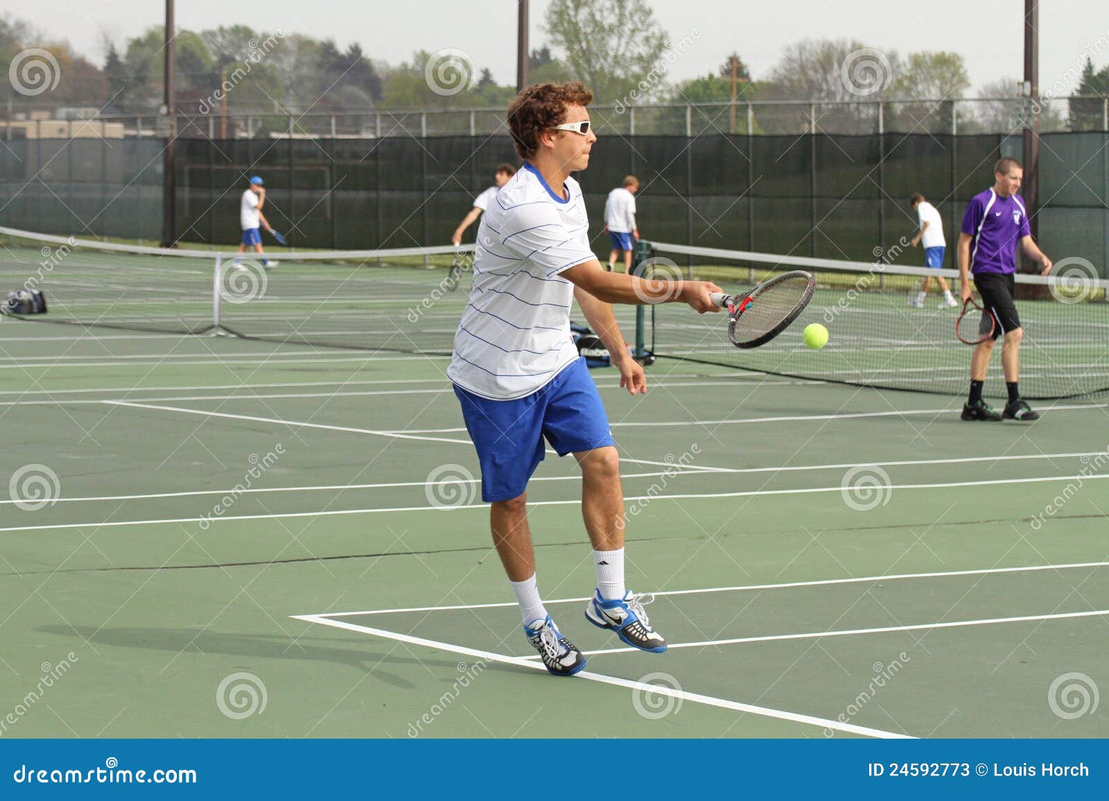 Tennis Action editorial stock photo. Image of match, swing - 24592773
