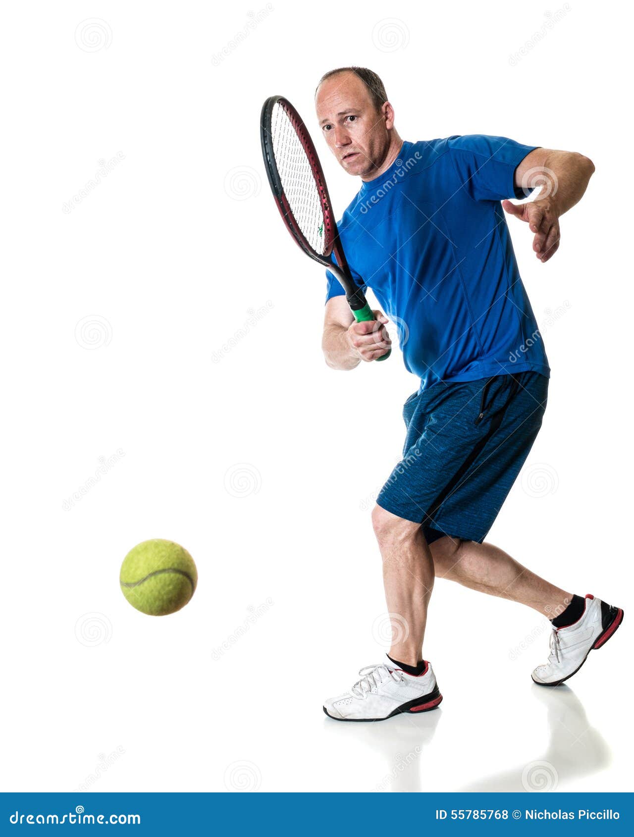 Tennis Action stock photo. Image of person, adult, forehand - 55785768