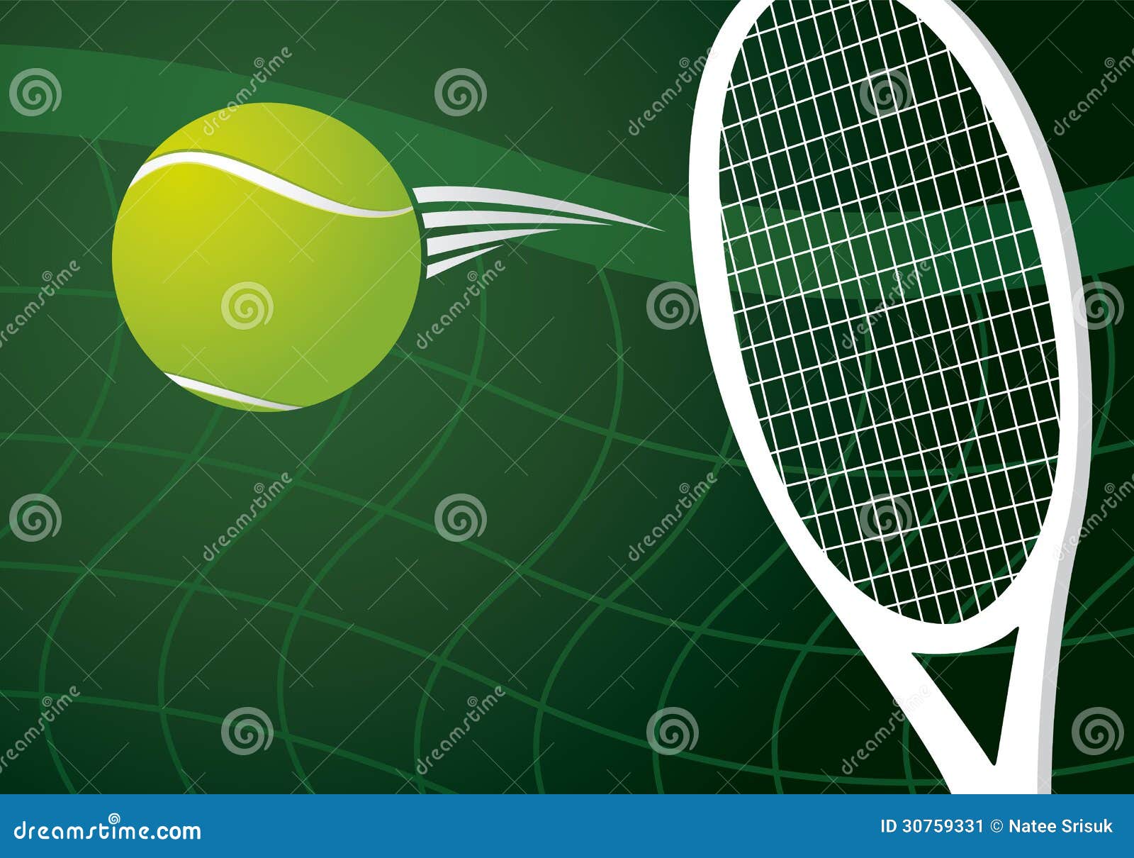 Tennis Background Design Cartoon Vector | CartoonDealer.com #30759331