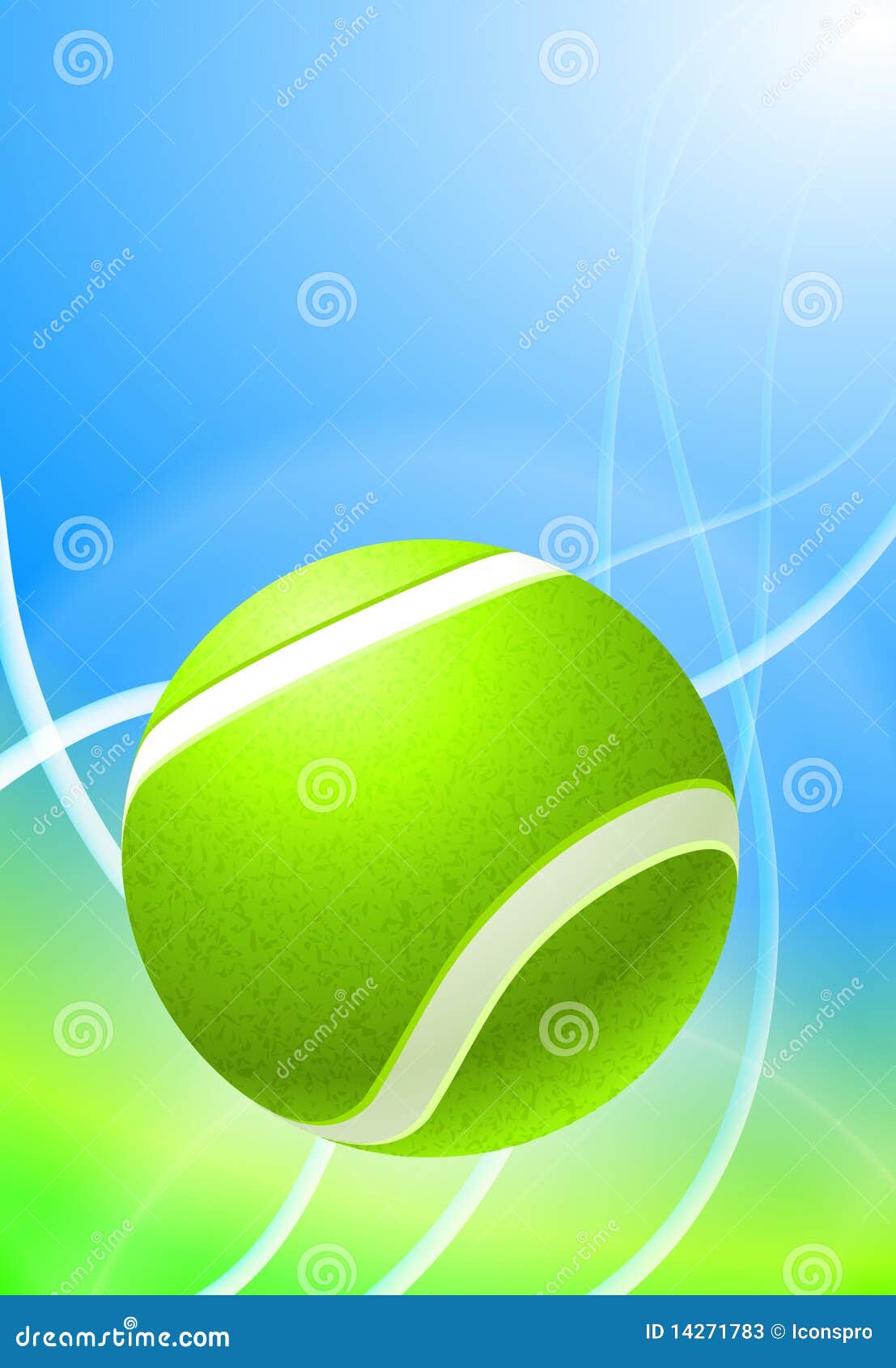 Tennis Ball on Abstract Background Stock Illustration - Illustration of ...