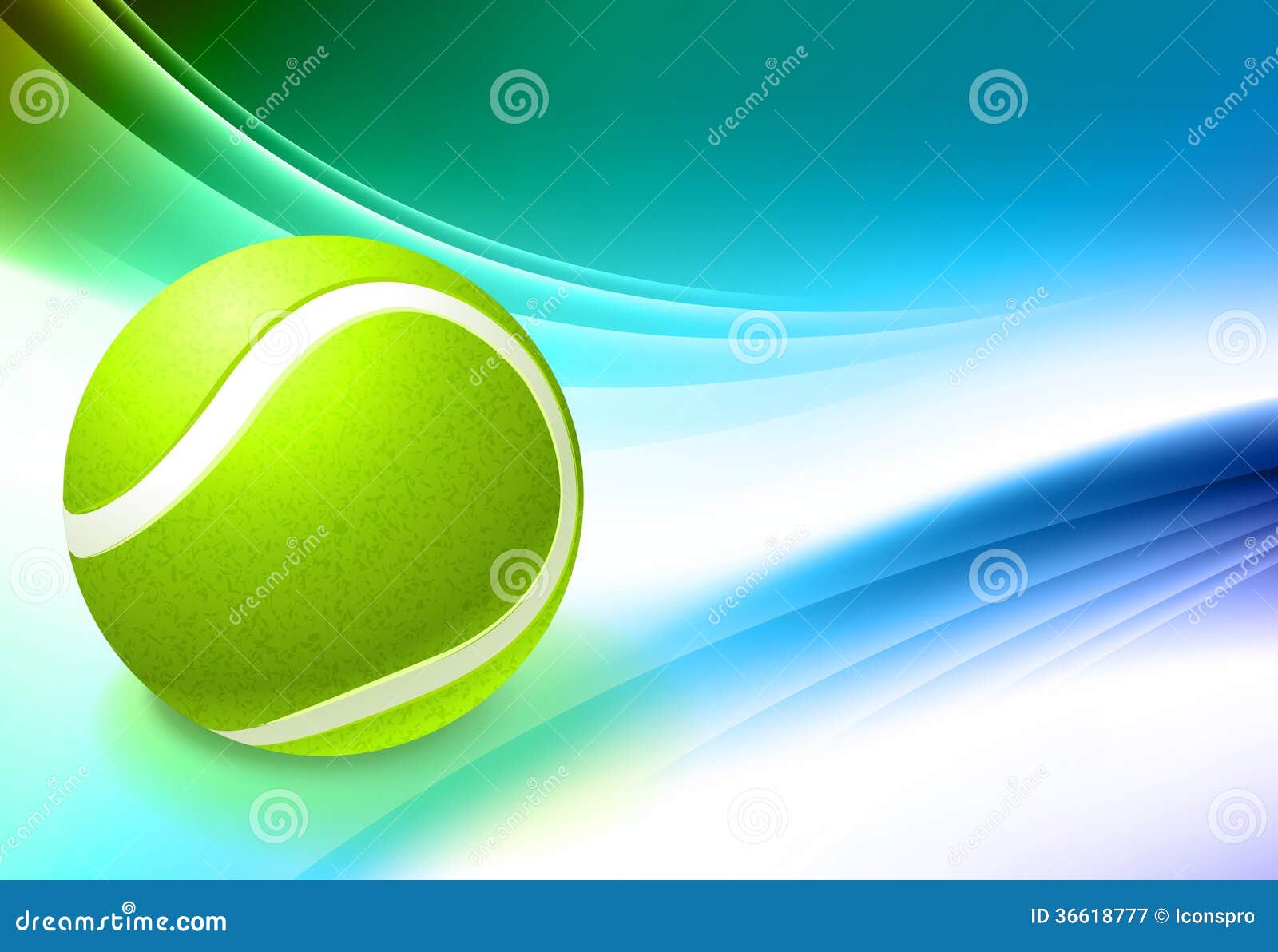 Tennis Ball on Abstract Color Background Stock Illustration ...