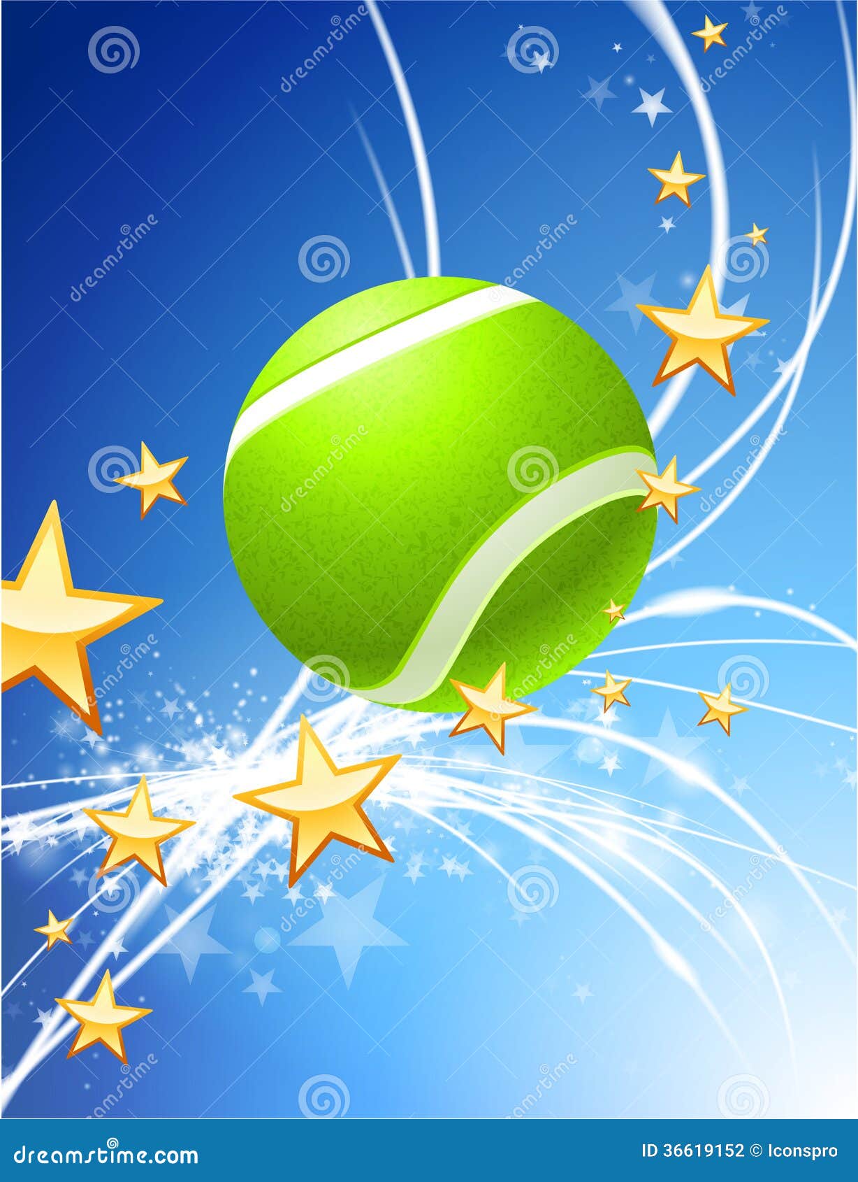 Tennis Ball on Abstract Modern Light Background Stock Illustration ...