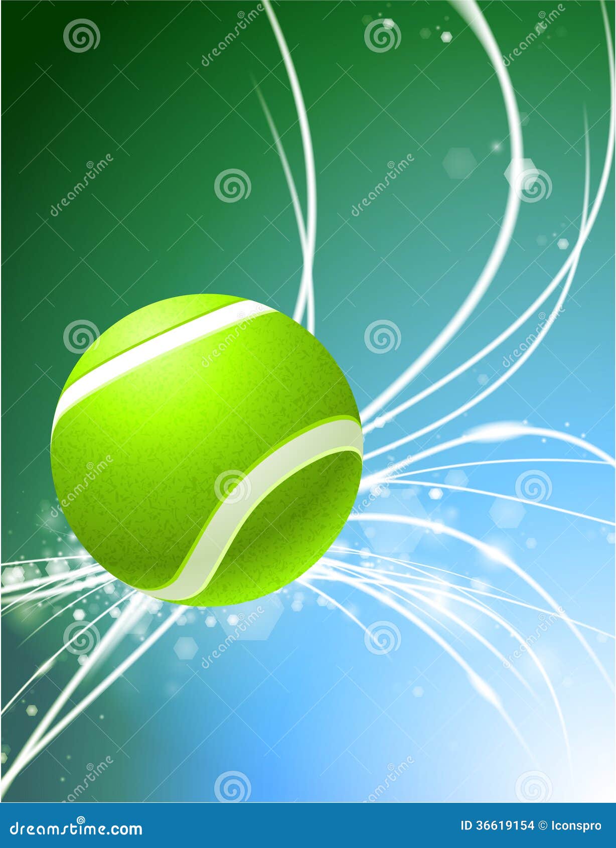 Tennis Ball on Abstract Modern Light Background Stock Illustration ...