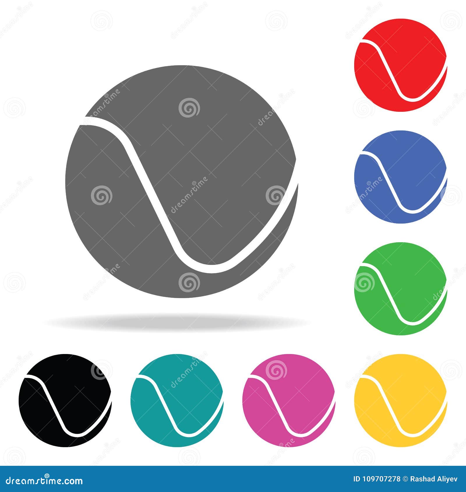 Tennis Ball. Element of Sport Multi Colored Icon for Mobile Concept and ...
