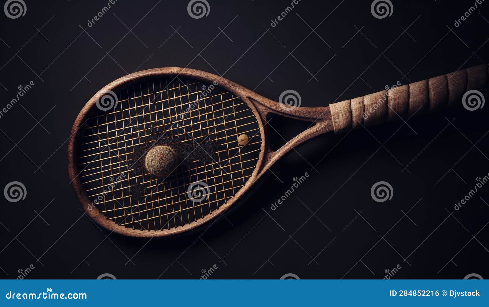 Tennis Ball Hitting Old Racket, Success in Competitive Sport Generated ...