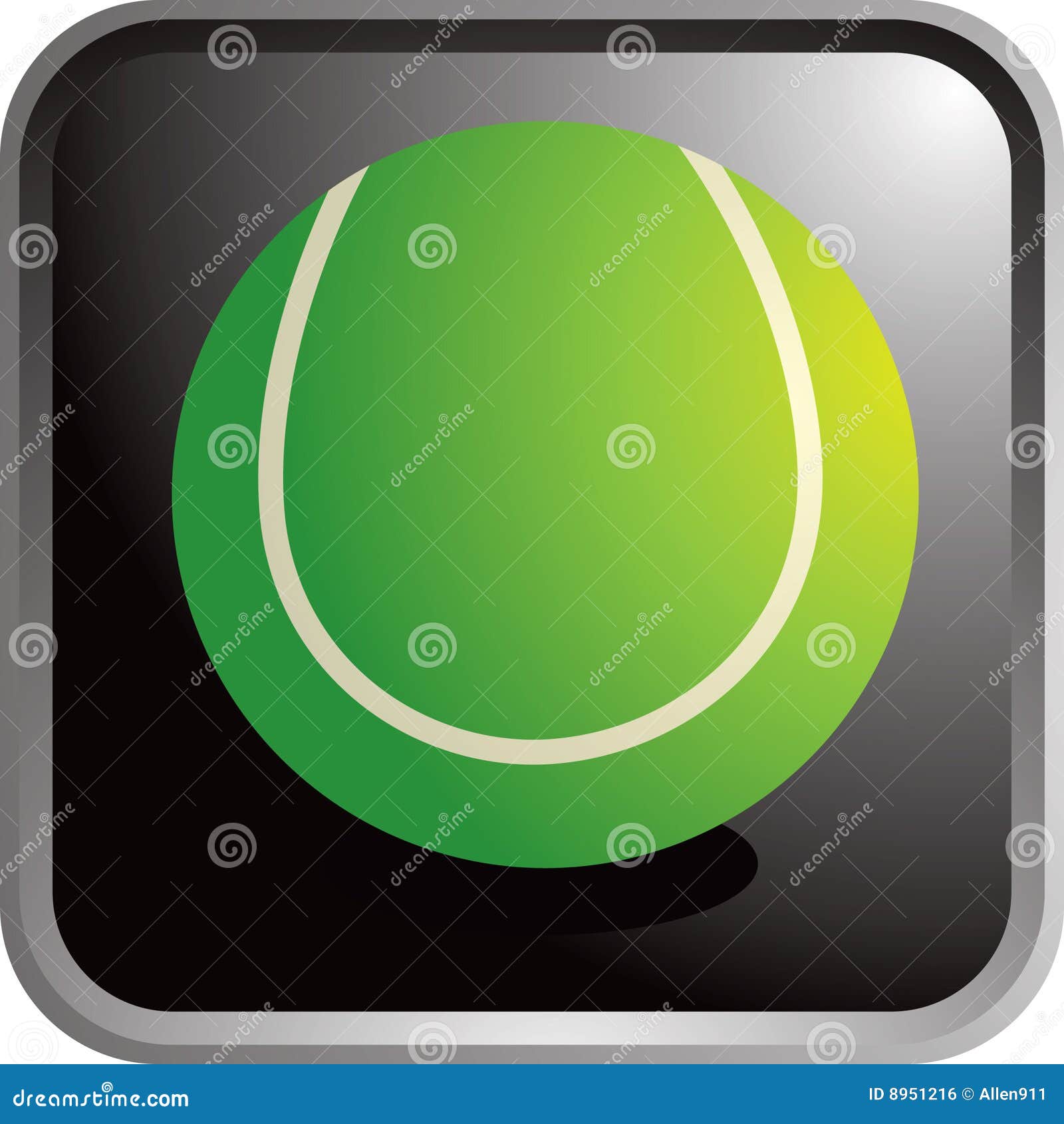 Tennis ball icon stock vector. Illustration of detail - 8951216