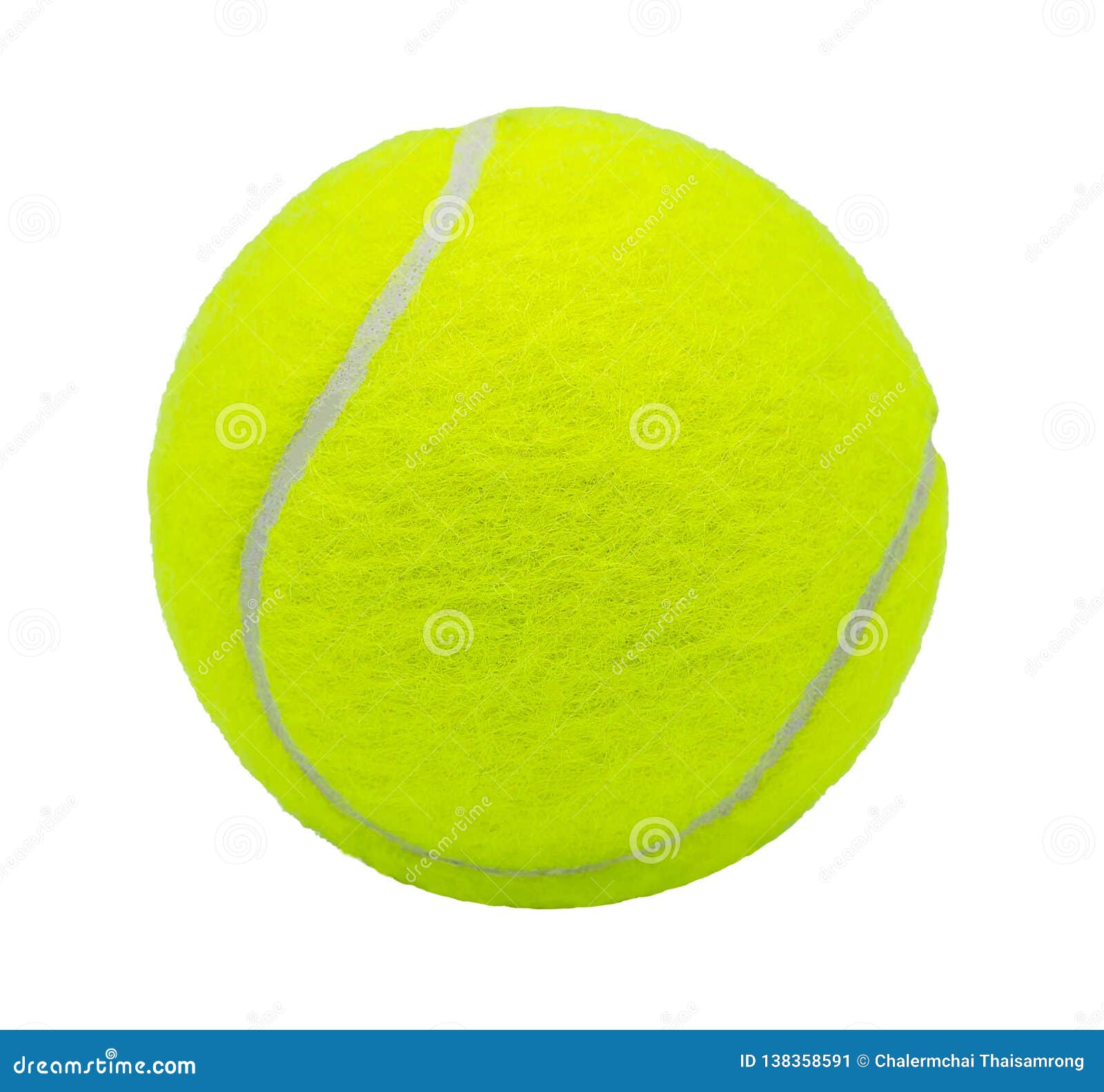 Tennis Ball Isolated on White Background with Clipping Path Stock Image ...
