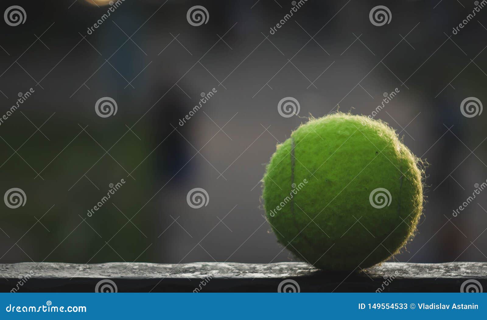 Tennis Ball Lying on a Metal Stand Stock Image - Image of serve, racket ...
