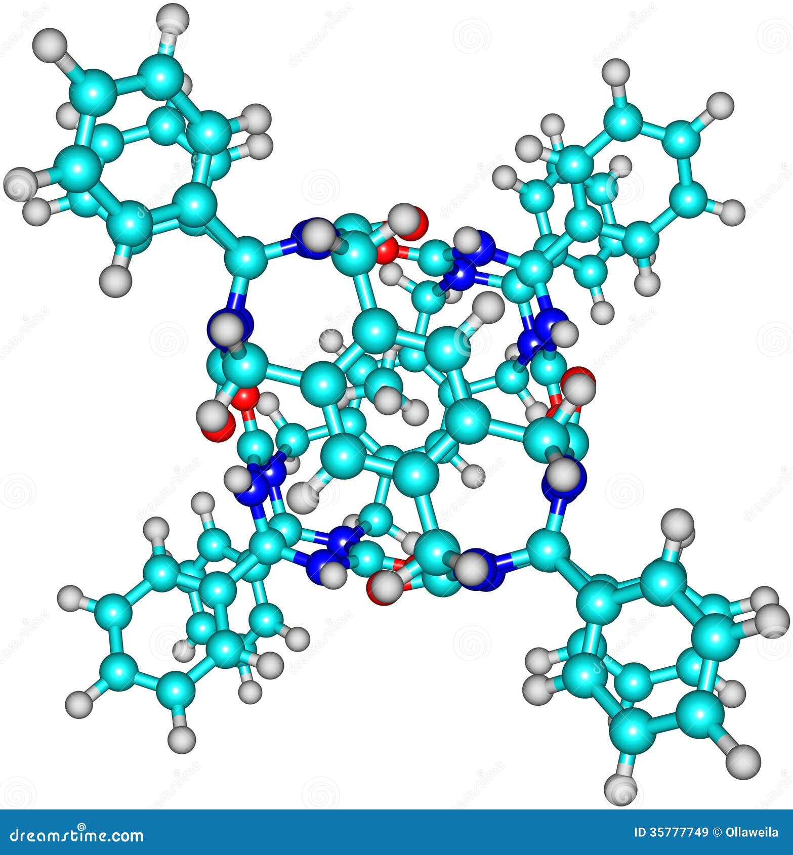Tennis Ball Molecular Structure Stock Illustration - Illustration of ...