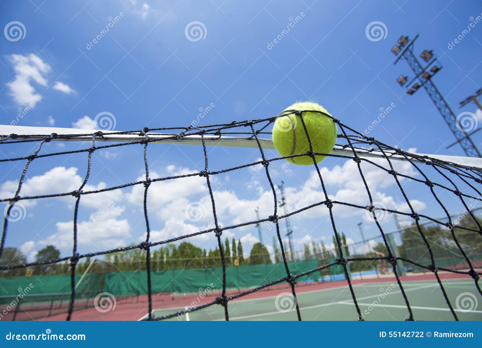 Tennis ball in net stock photo. Image of match, lifestyle - 55142722