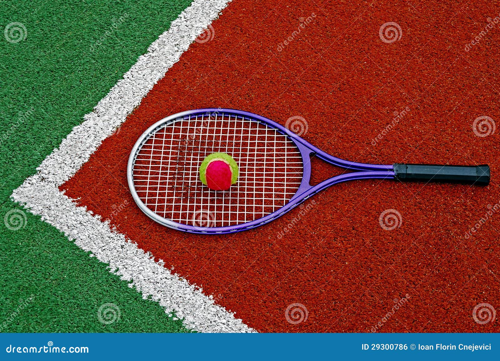 Tennis Ball & Racket-2 stock photo. Image of overlapping - 29300786