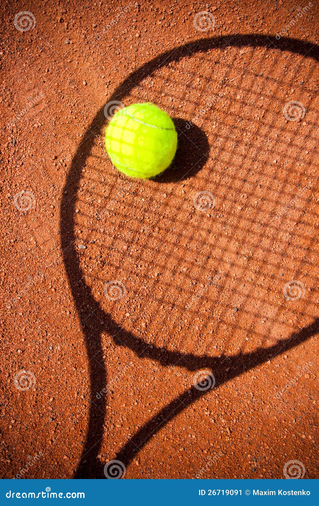Tennis Ball with Racket Shadow Stock Image - Image of match ...