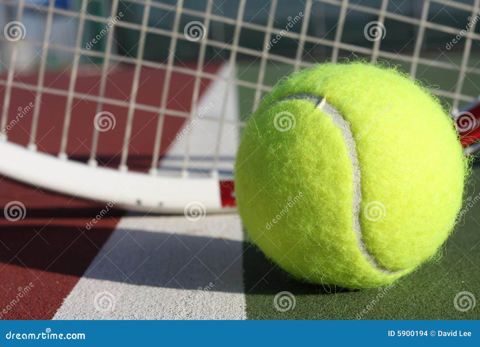 Tennis ball and racquet stock photo. Image of close, court - 5900194