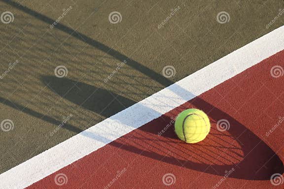 Tennis Ball Shadow of Racket Stock Photo - Image of women, ball: 5066100